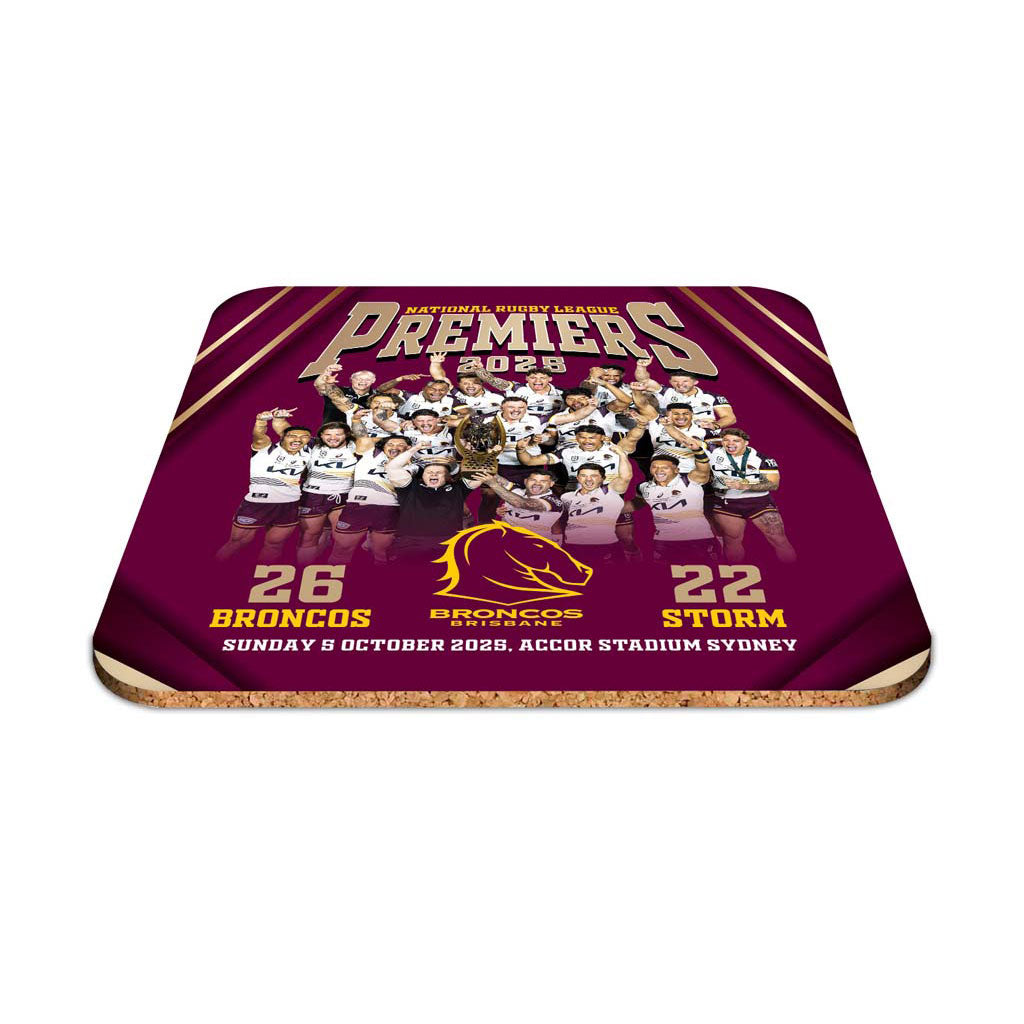 Brisbane Broncos 2025 Premiers Coasters PH2 – Jerseys Megastore
