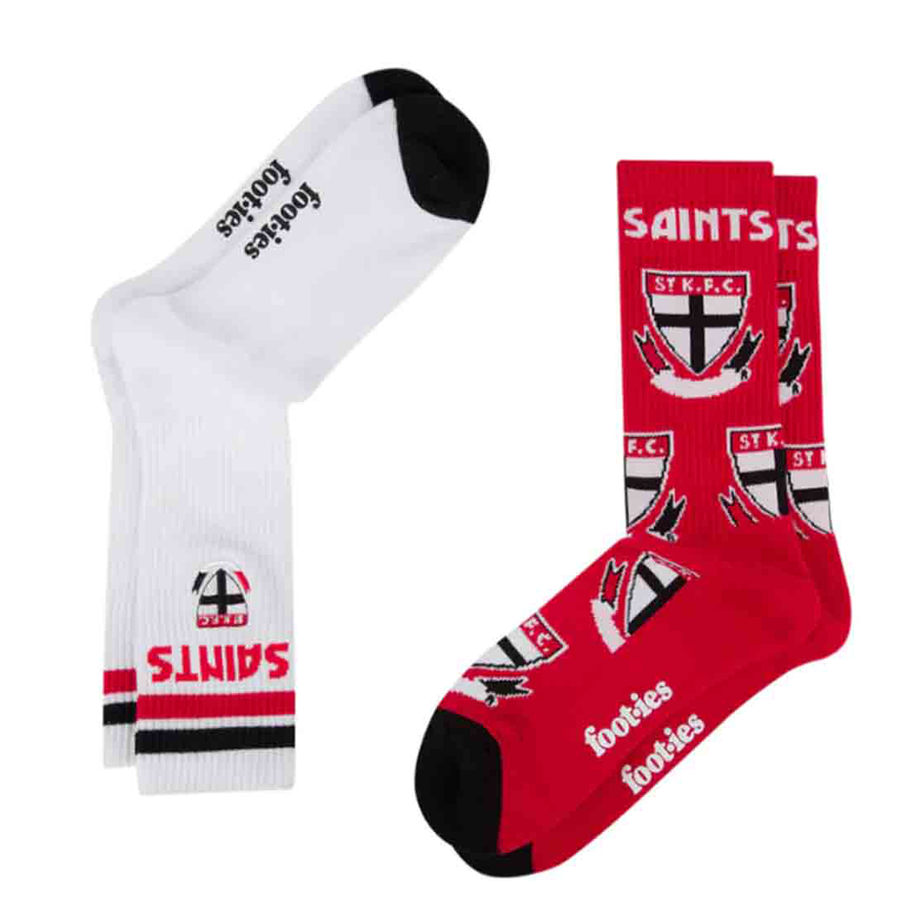 St Kilda Saints Mascot Sneaker Sock 2 Pack – Jerseys Megastore