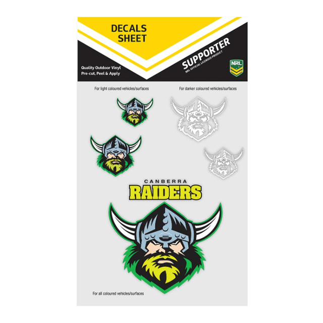 Canberra Raiders Decals Sheet – Jerseys Megastore
