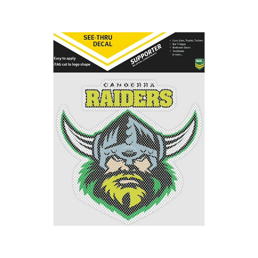 Canberra Raiders See-Thru Decal Sticker – Jerseys Megastore