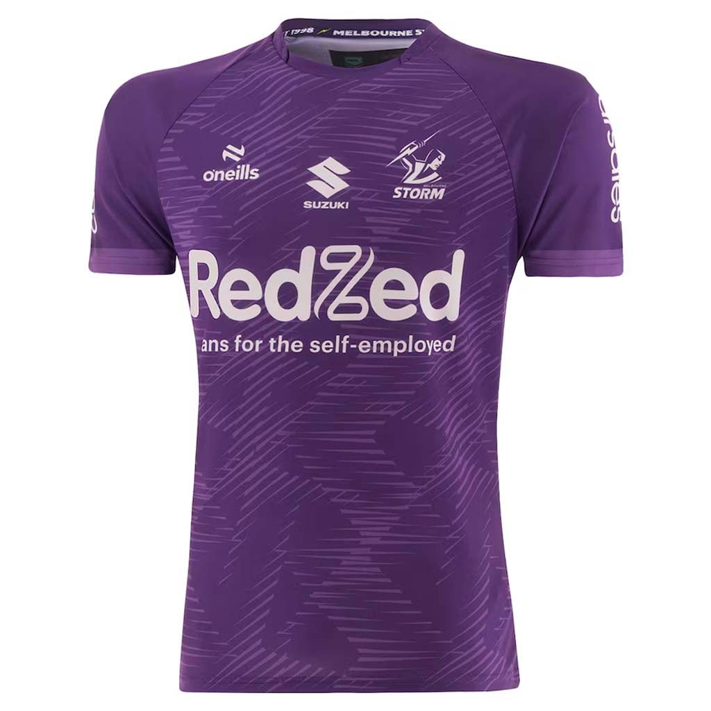 Melbourne Storm 2025 Training Tee Adult Purple – Jerseys Megastore