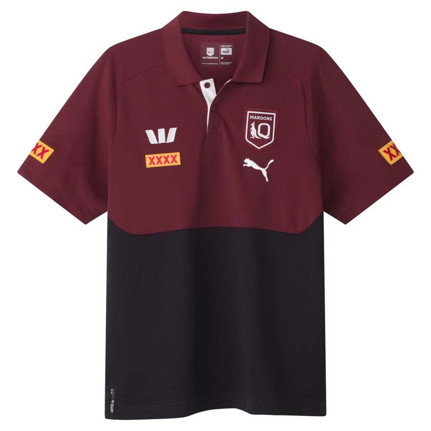 Queensland Maroons 2025 Team Polo Adult Maroon – Jerseys Megastore