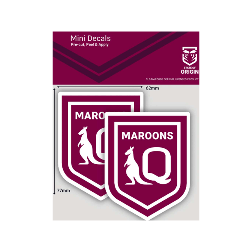 Queensland Maroons Mini Decals – Jerseys Megastore