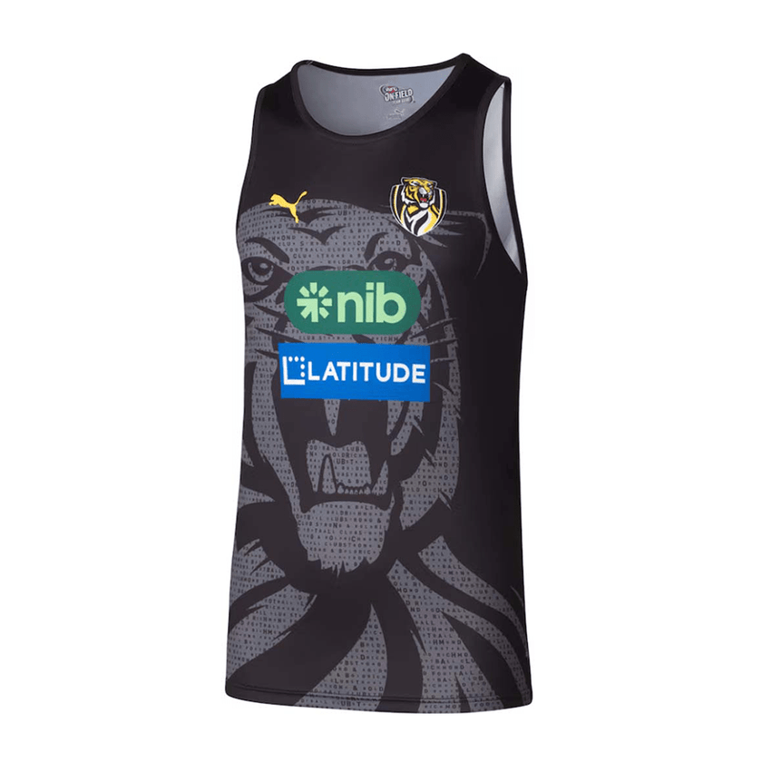 Richmond Tigers 2025 Training Singlet Adult – Jerseys Megastore
