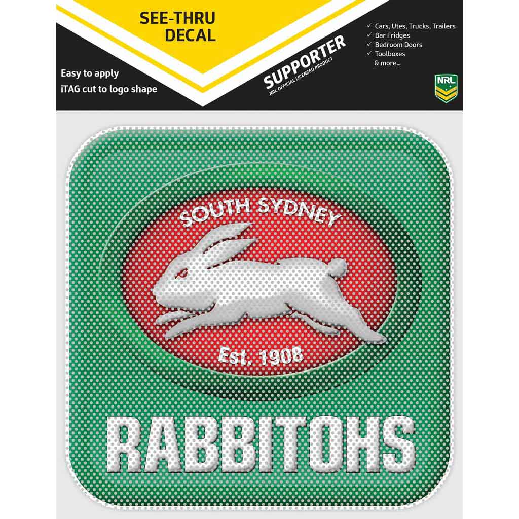 South Sydney Rabbitohs See-Thru Decal App Logo – Jerseys Megastore