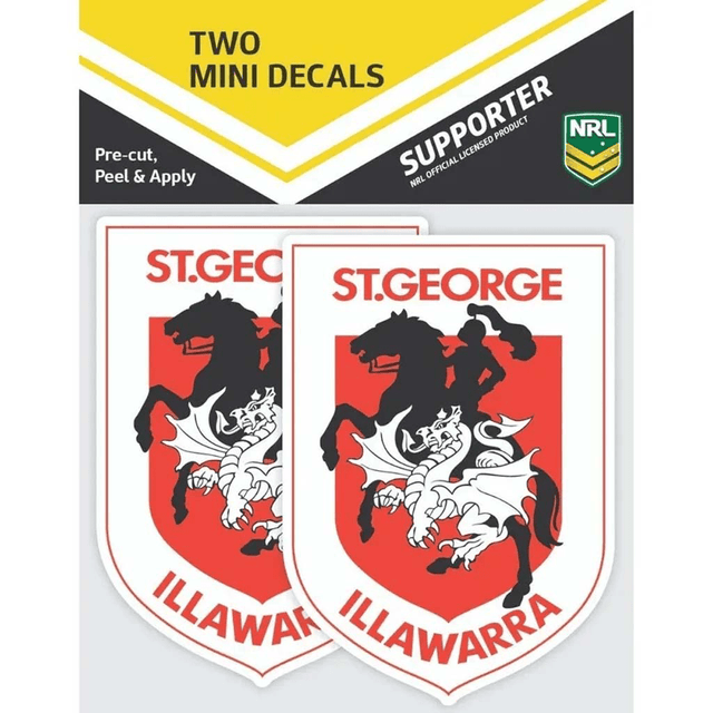 St George Dragons Mini Decals – Jerseys Megastore