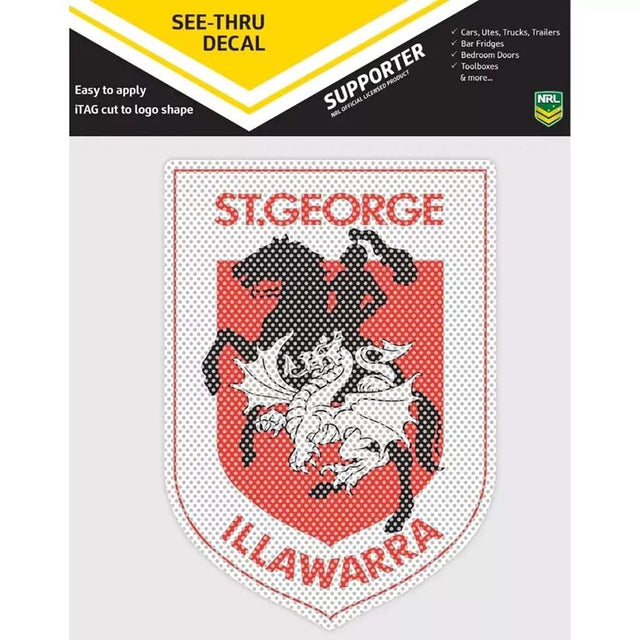 St George Dragons See-Thru Decal Sticker – Jerseys Megastore